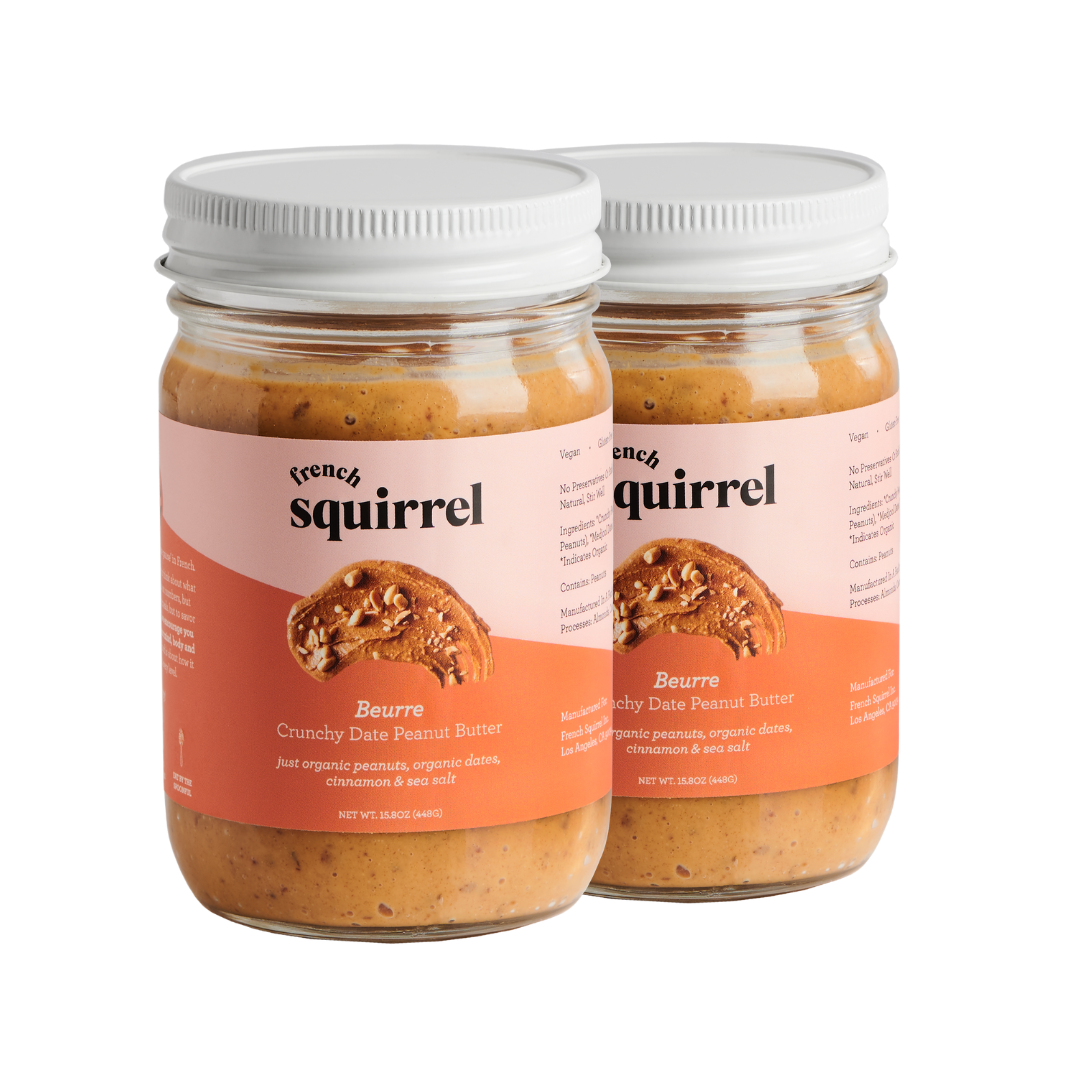 Beurre: Crunchy Date Peanut Butter (2 JARS) – French Squirrel