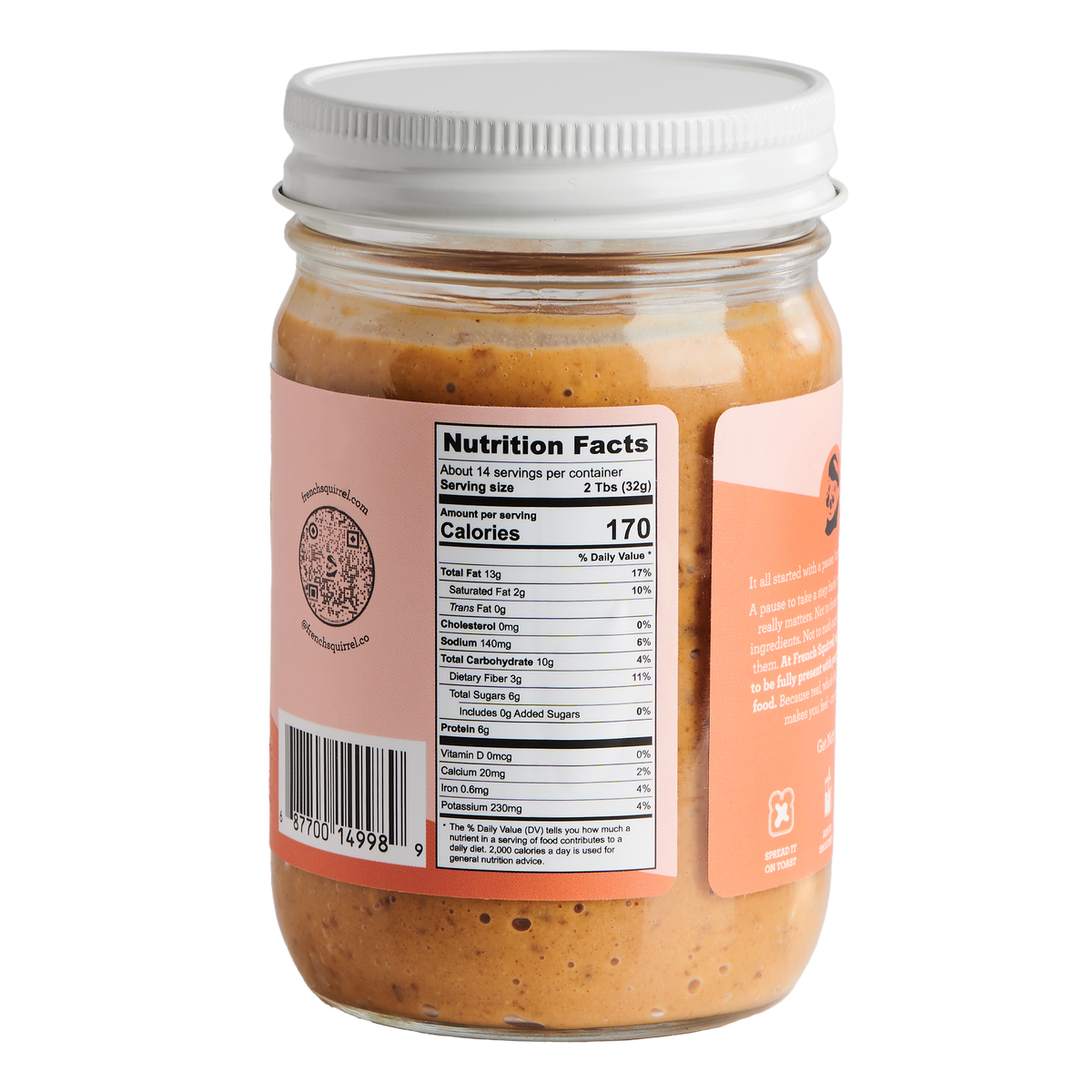 Beurre: Crunchy Date Peanut Butter (2 JARS) – French Squirrel